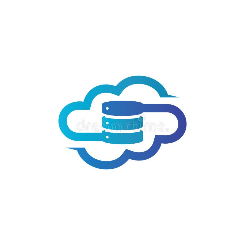 Cloud Data Logo, Cloud Data Vector Icon, Cloud Data Symbol Stock Vector - Illustration of ...