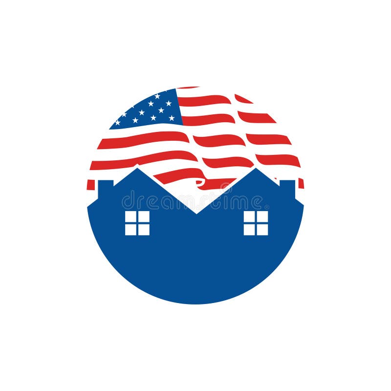American USA US home Logo stock vector. Illustration of element - 269639719