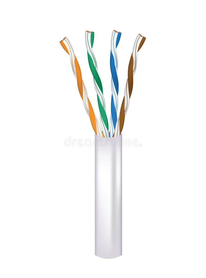 UTP cable with wires stock vector. Illustration of equipment - 269649715