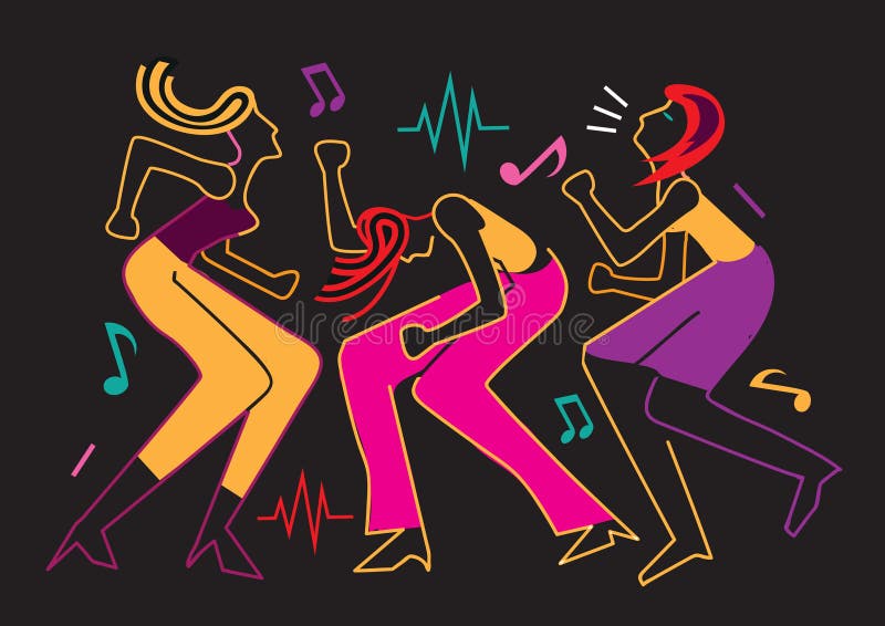 Black Women Line Dancers Stock Illustrations – 45 Black Women Line ...