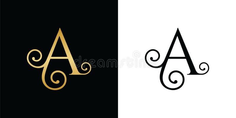 Luxury Letter a Logo, Initial a Logo, a Logo, Letter a Icon Stock ...