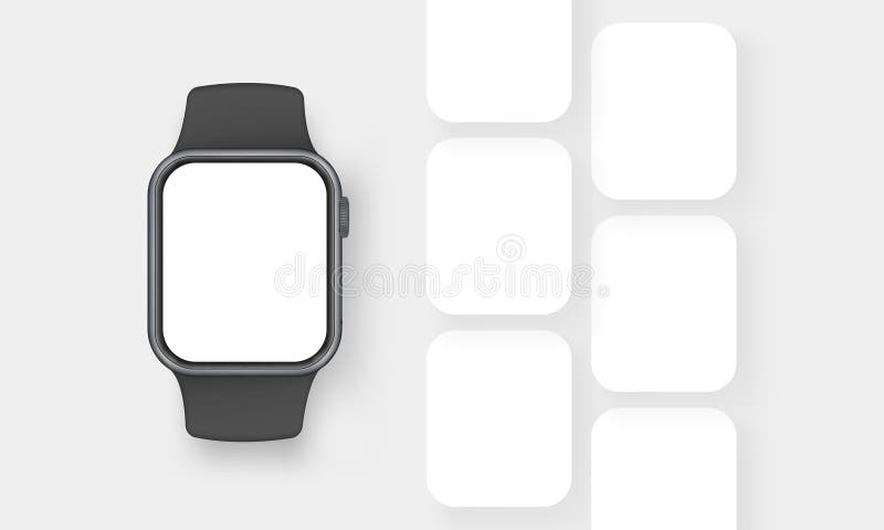 Smart Watch with Blank Screen. Mockup for Showcasing Mobile Apps ...