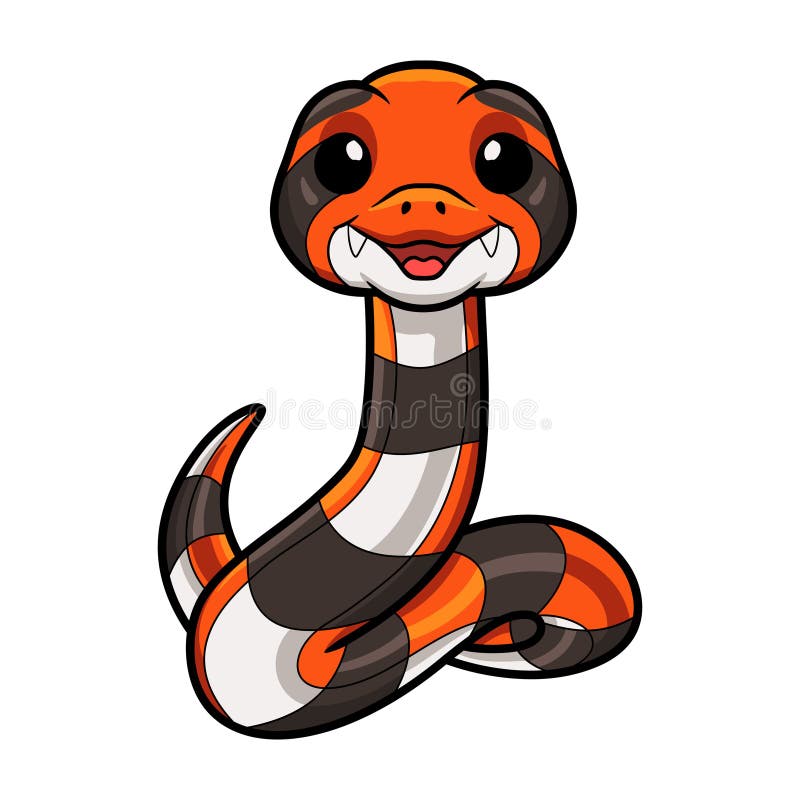 Cute Cape Coral Snake Cartoon Stock Vector - Illustration of design ...