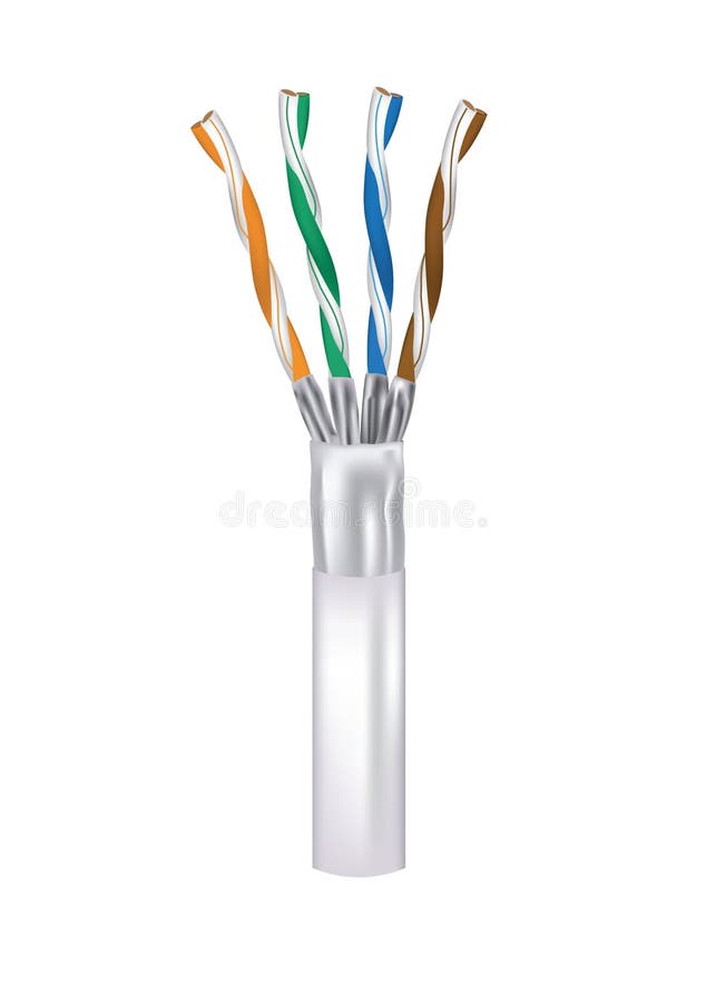 Shielded utp cable STP stock vector. Illustration of device - 269813874