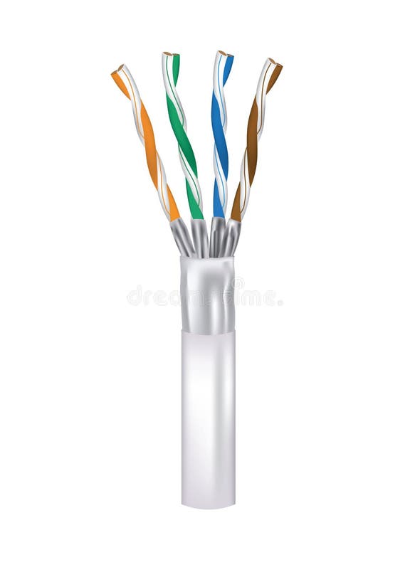 Shielded utp cable STP stock vector. Illustration of device - 269813874