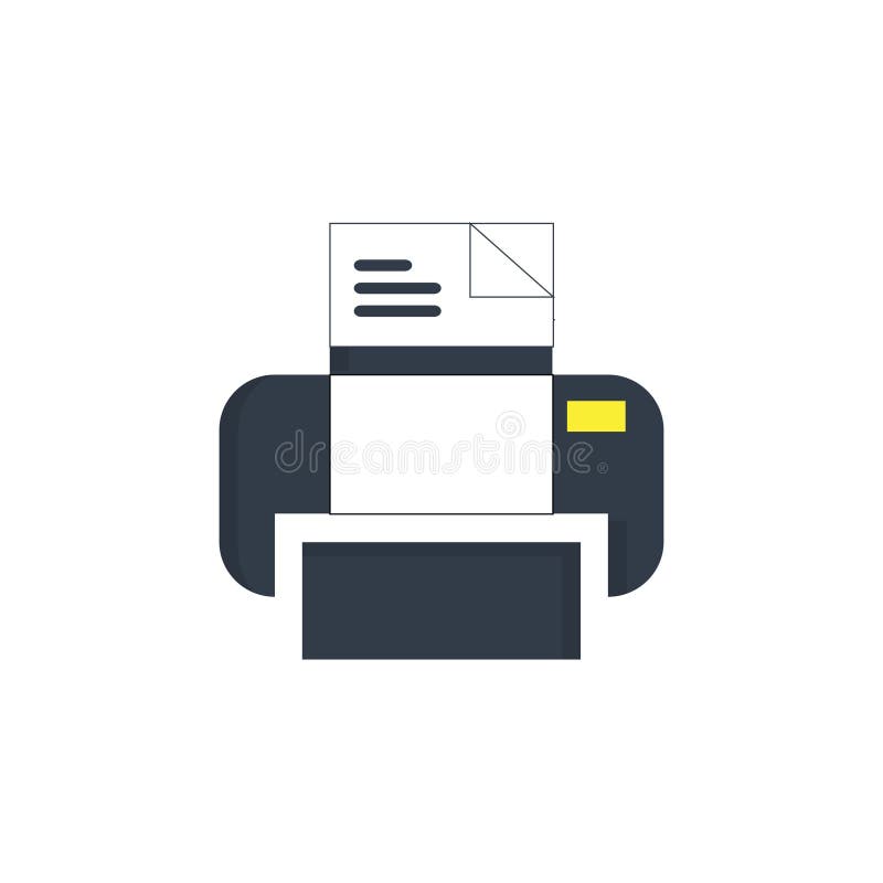 Printer Icon Vector, Flat Illustration of Home Printer Vector Icon for ...