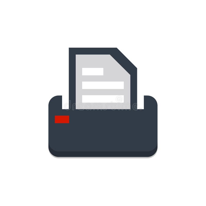 Printer Icon Vector, Flat Illustration of Home Printer Vector Icon for ...
