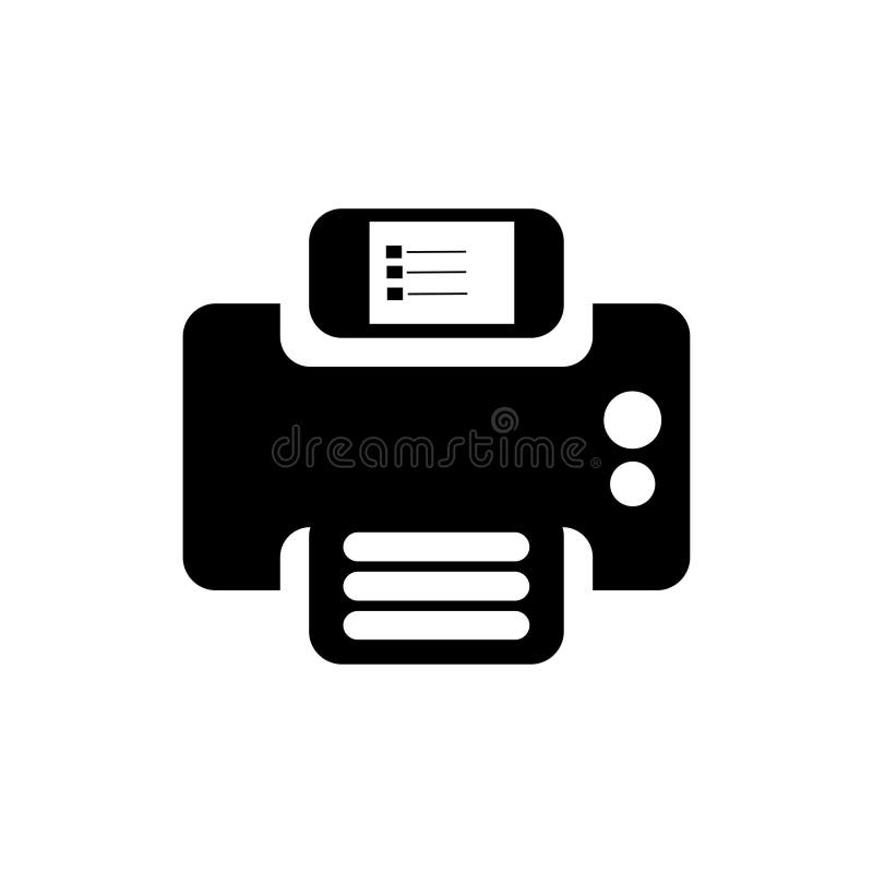 Printer Icon Vector, Flat Illustration of Home Printer Vector Icon for ...