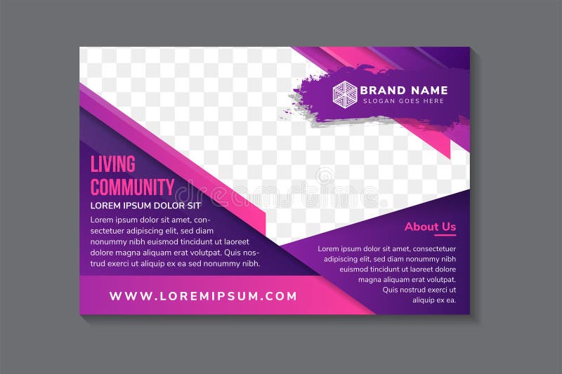 Colorful Gradient Color Living Community Flyer Design Template Stock ...