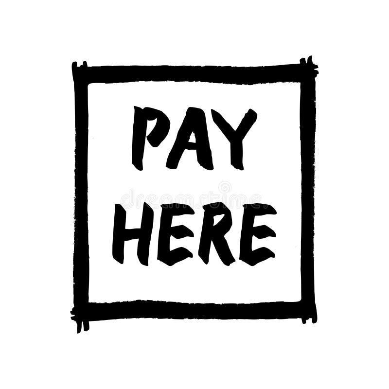 Pay here Graphic Tshirt stock vector. Illustration of apparel - 269963669