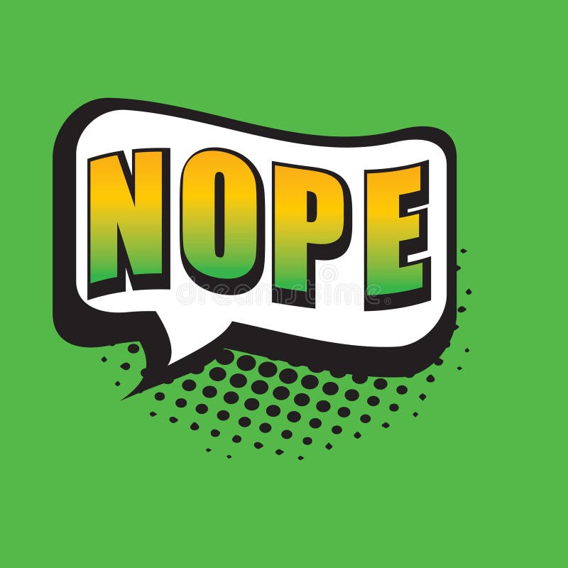 Nope Comic Text Vector Illustration Stock Illustration - Illustration ...