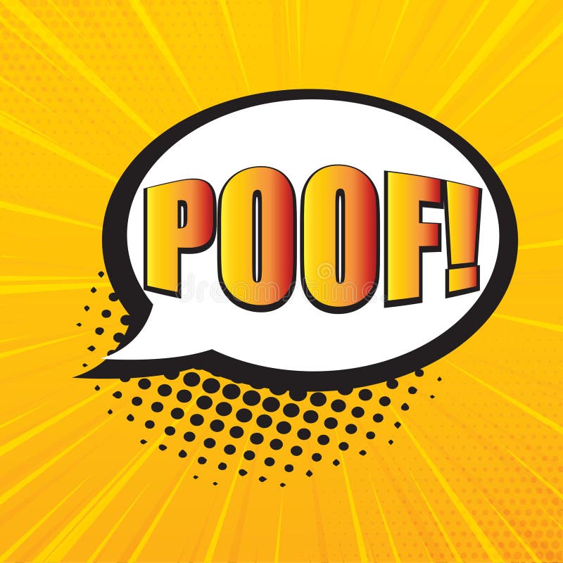Poof comic text stock vector. Illustration of scene - 269978497