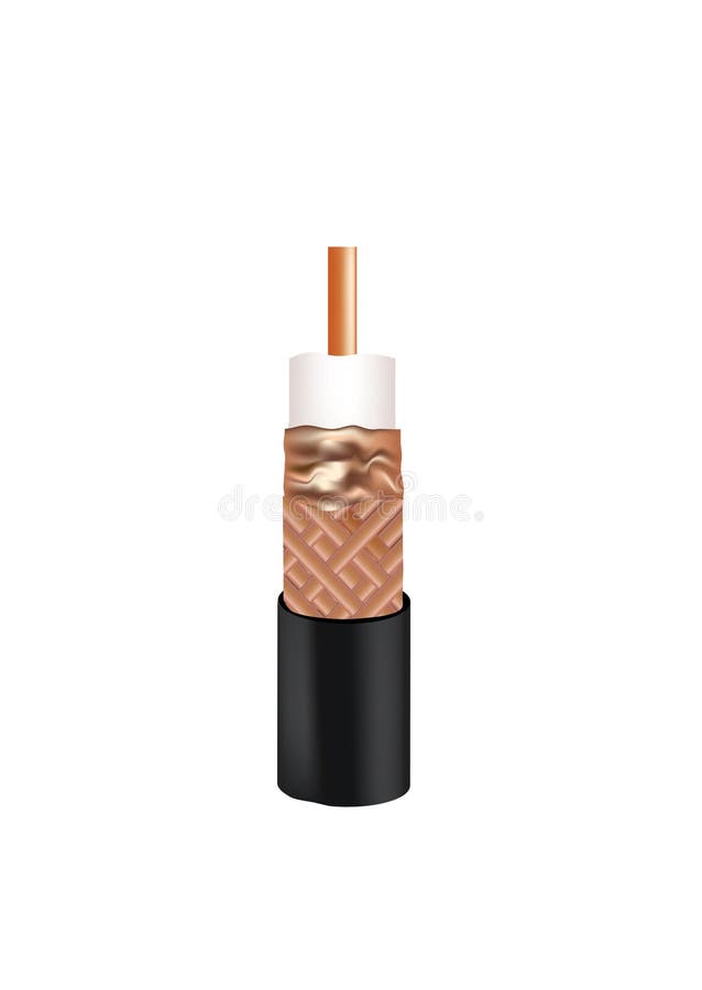 Coaxial copper cable stock vector. Illustration of accessories - 269983489