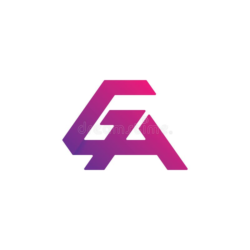 GA Logo, GA Monogram, Initial GA Logo, Letter GA Logo Stock Vector ...