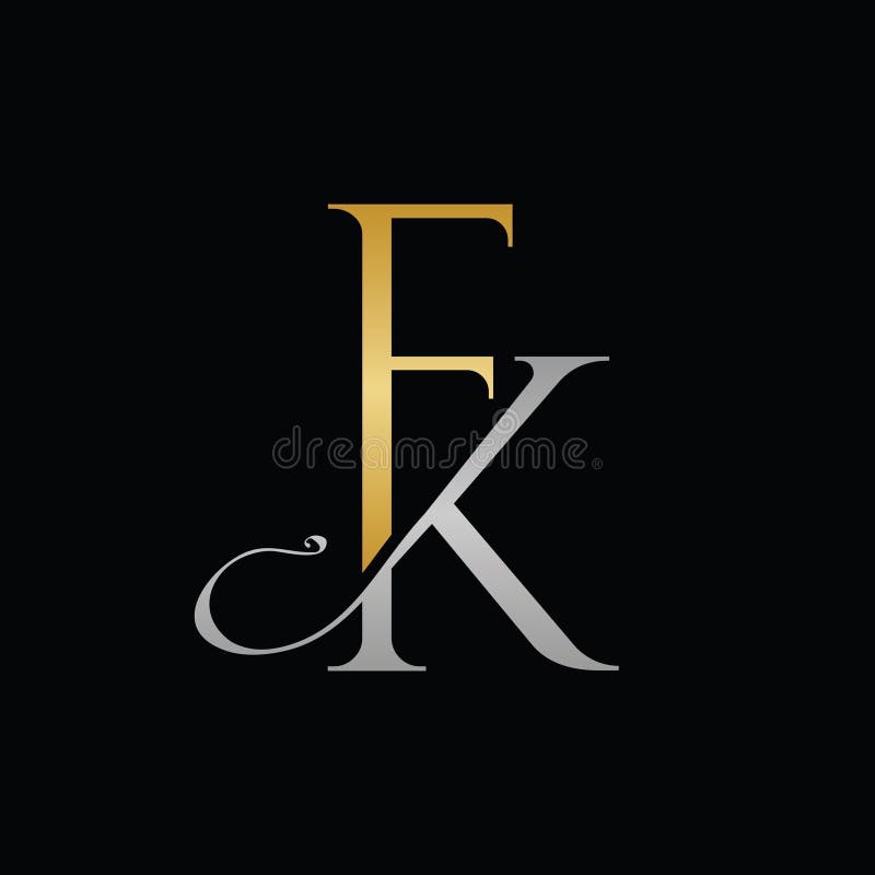 FK Logo, FK Monogram, Initial FK Logo, Letter FK Logo, Luxury Vector ...