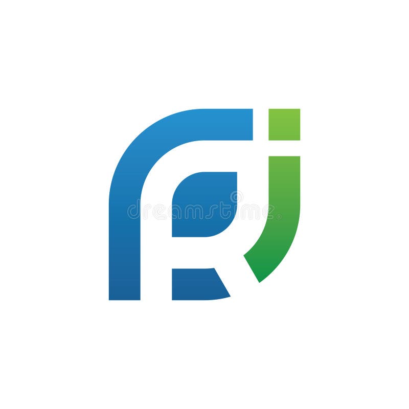 Abstract Letter RI Logo, RI Monogram, Initial RI Logo, RI Logo, Letter ...