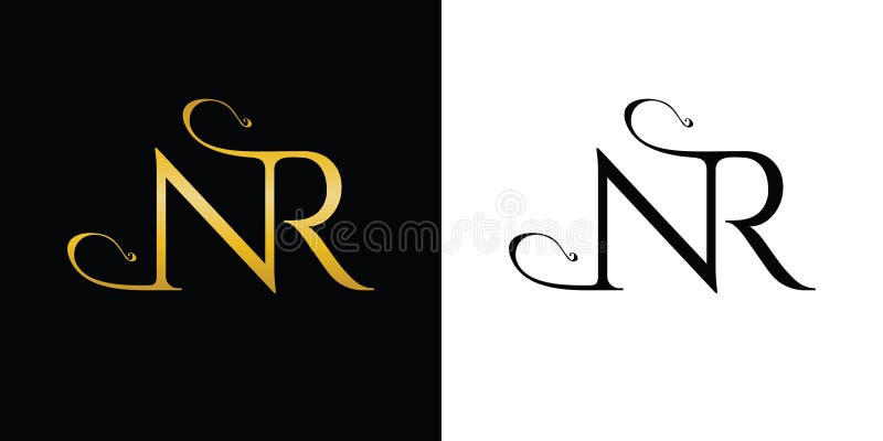 NR Logo, NR Monogram, Initial NR Logo, Letter NR Logo, Luxury Vector ...