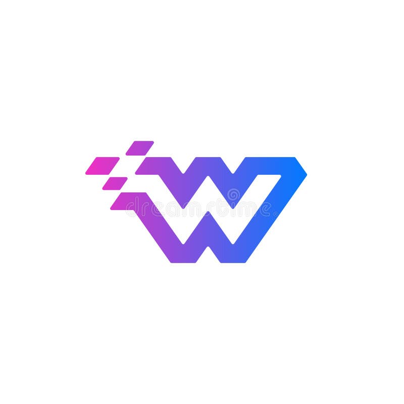 Letter W Digital Logo, Letter W Logo, Initial W Logo, W Logo, Letter W ...