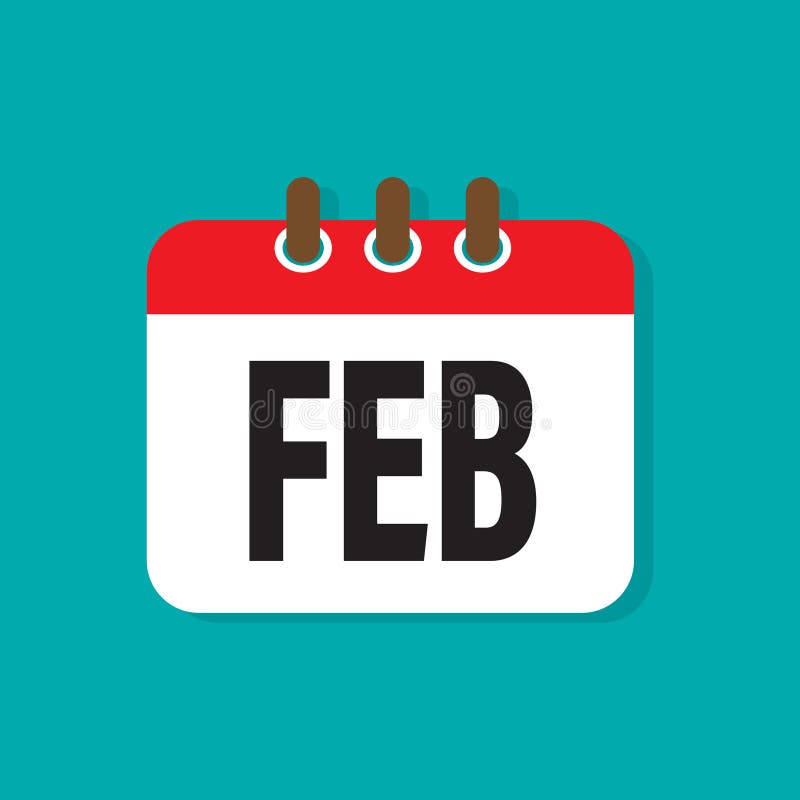 February month sign vector stock vector. Illustration of vector - 270039305