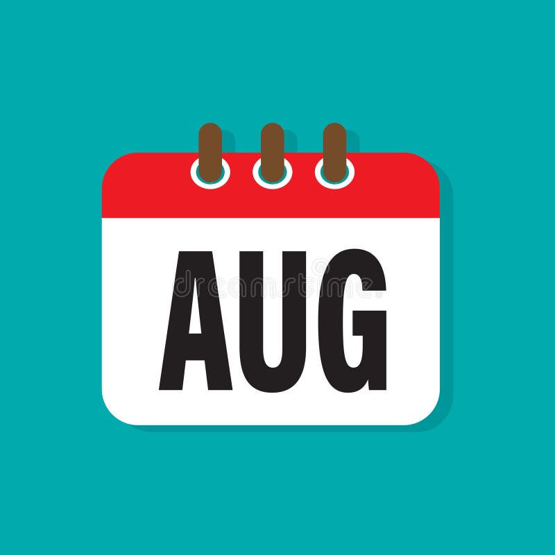 August month sign vector stock illustration. Illustration of republic ...