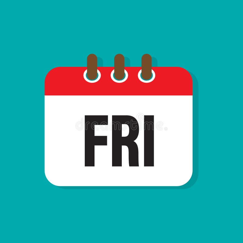 Friday sign calender icon stock illustration. Illustration of promotion ...