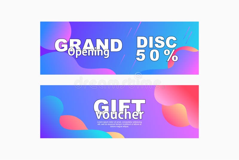 Voucher Design Banner Promotions for Discount Card Stock Vector ...