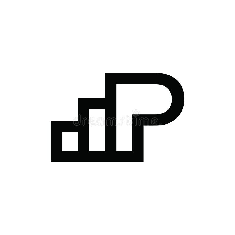 Letter P Chart Logo, Letter P Chart Icon, Financial Logo Design ...