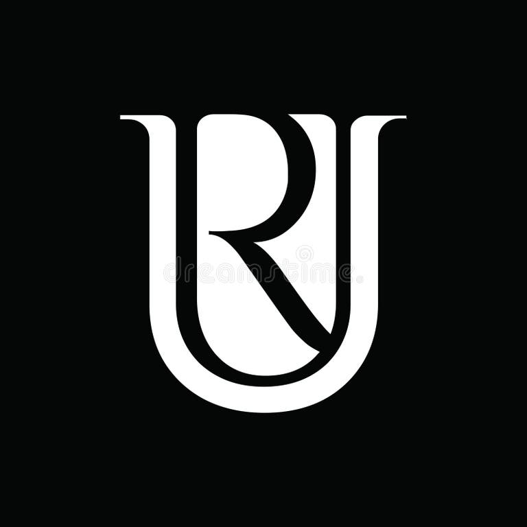 Abstract Letter UR or RU Logo, UR or RU Monogram, Initial UR or RU Logo ...