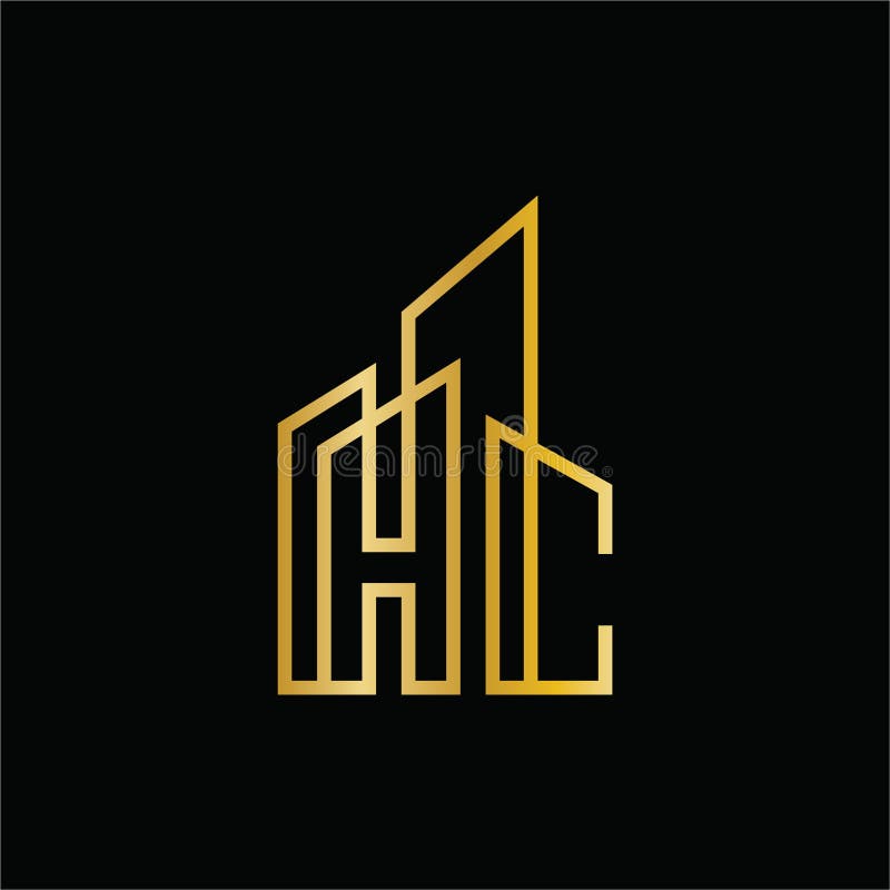 Initial Letter HC Building Monogram Logo Design, Luxury Real Estate ...