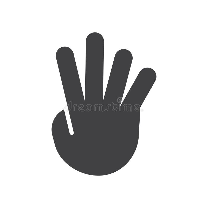 Hand Symbol. Hand Gesture Icon Stock Illustration - Illustration of ...