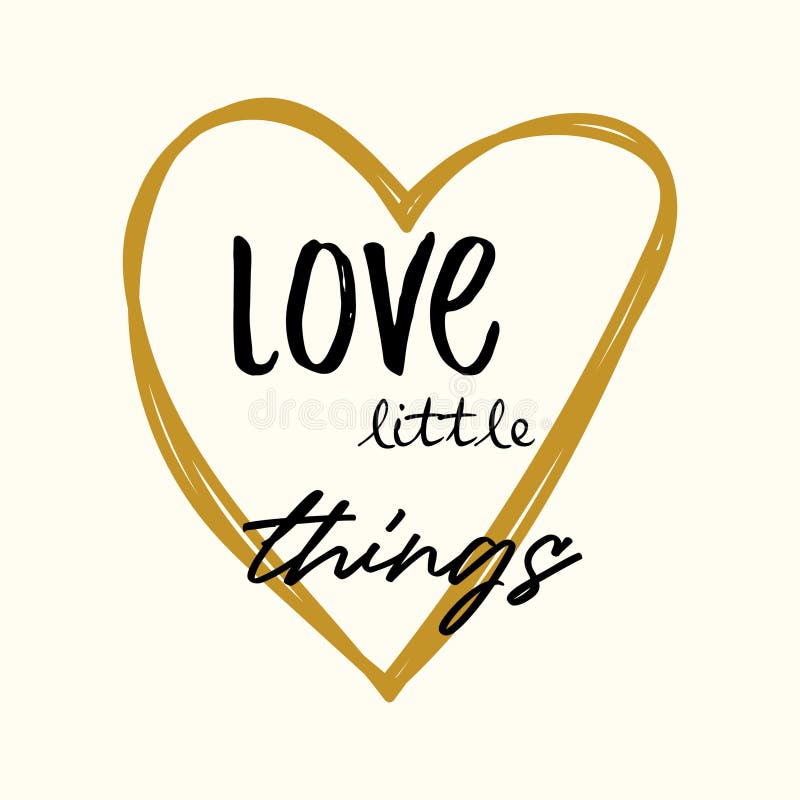 Love is in the Little Things. Lettering Phrase for Postcard, Banner ...