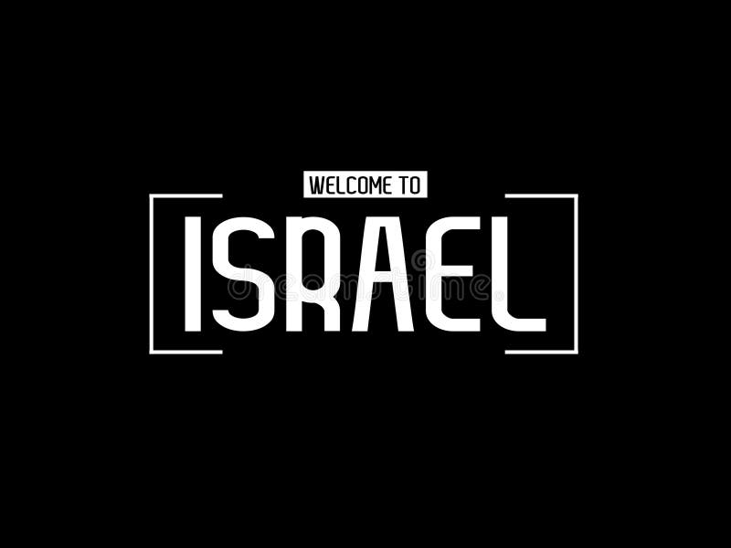 Welcome To Israel Country Name Stylish Text Typography Stock Vector ...