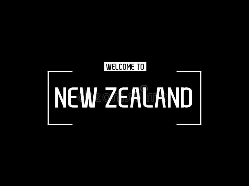 Welcome To New Zealand Country Name Stylish Text Typography Stock ...