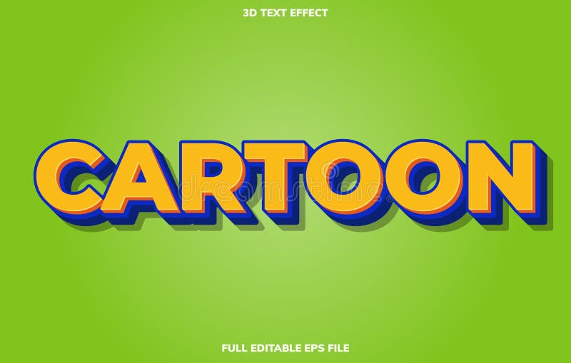 Cartoon Comic Text Style Effect Themed Minimalist Cartoon Style Stock ...