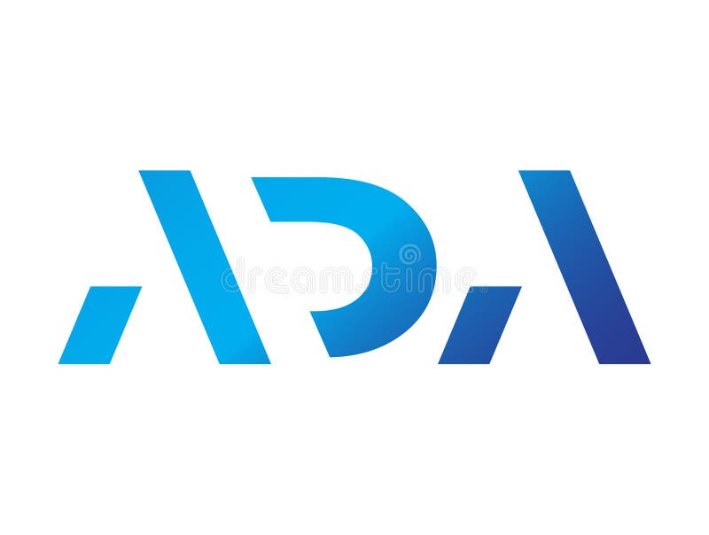 ADA Letter Logo Creative Design with Vector Graphic Stock Vector ...