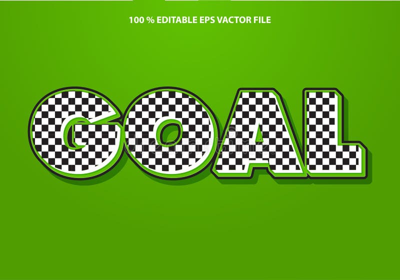 Editable Text Effect - Goal of the Week 3d Template Style Premium Vecto ...
