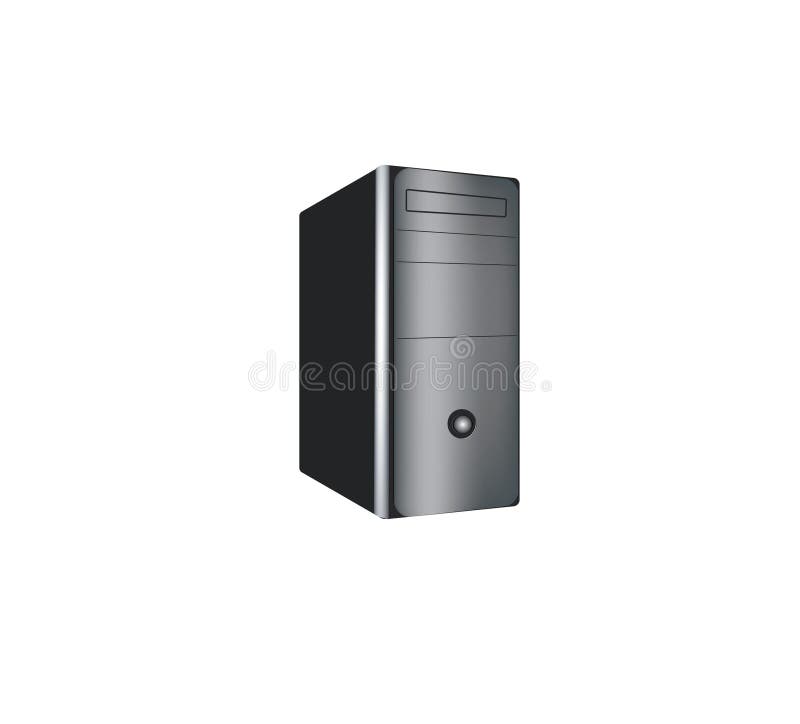 Black Desktop Computer Icon or Logo, Home Desktop Computer Personal ...