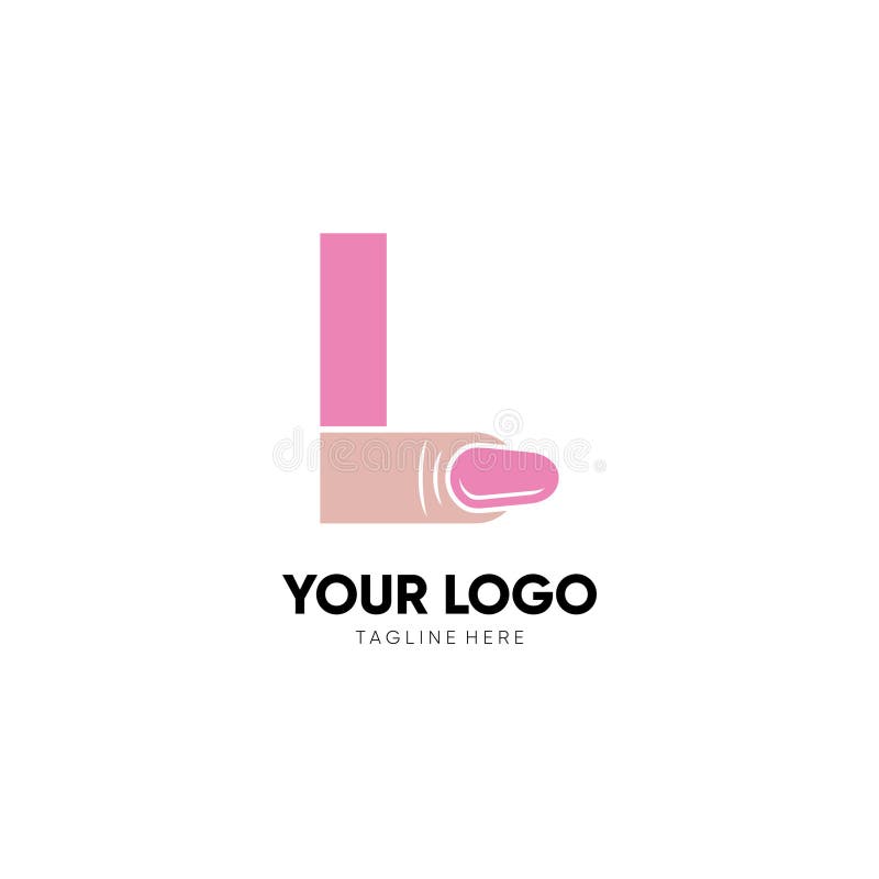 Letter L Nail Art Logo Design Vector Icon Graphic Emblem Illustration ...