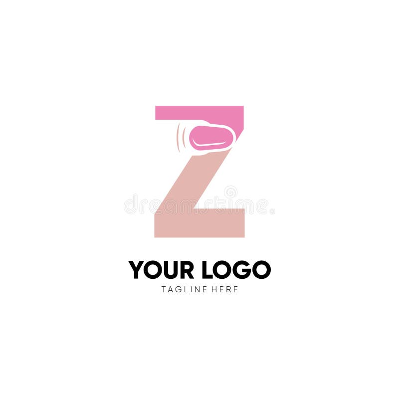 Letter Z Nail Art Logo Design Vector Icon Graphic Emblem Illustration ...