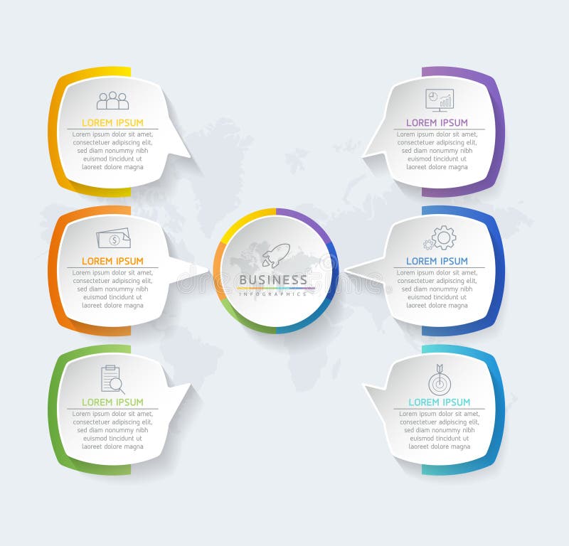 Connecting Steps Business Infographic Template Stock Vector ...