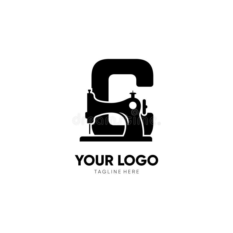 Letter C Sewing Machine Logo Design Vector Icon Graphic Emblem ...