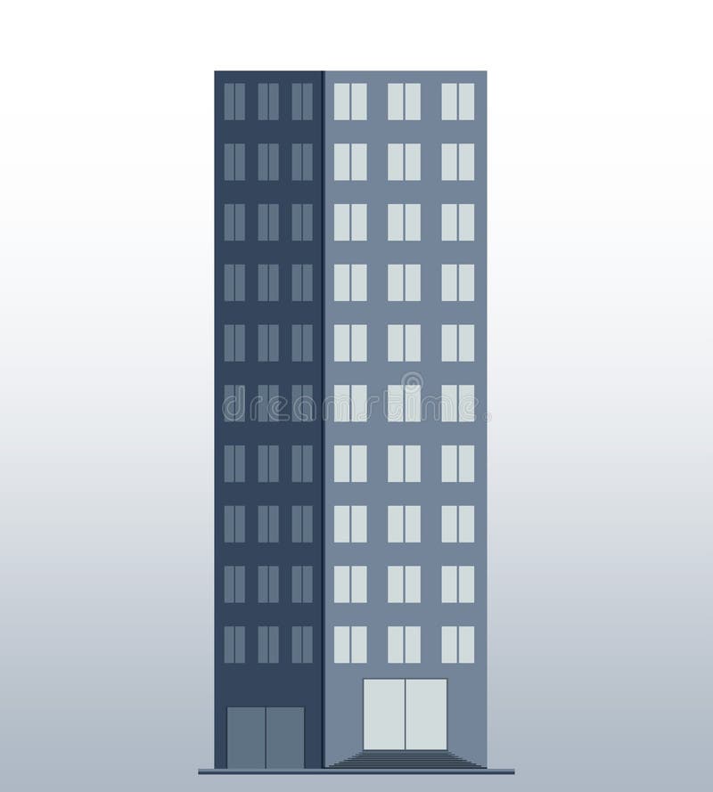 Tower Tall City Building Illustration, Skyscraper Real Estate Building ...