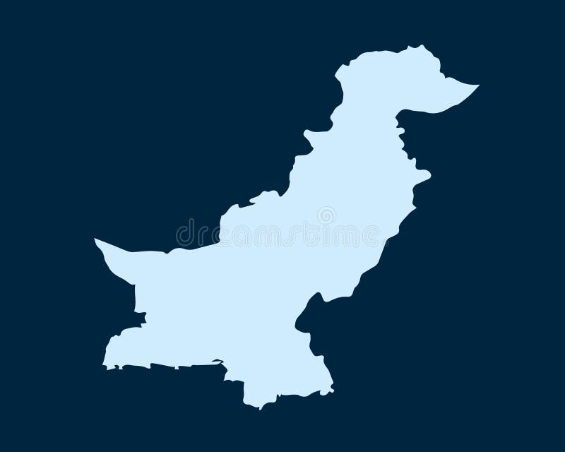 Light Blue Design Concept of Country Pakistan Map Isolated on Dark ...