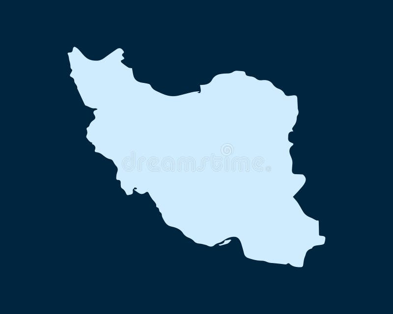 Light Blue Design Concept of Country Iran Map Isolated on Dark Green ...