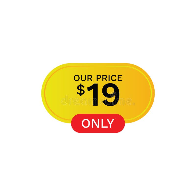Our Price 19$ Dollar only, Label, Price Tag, Price Label, Discount ...