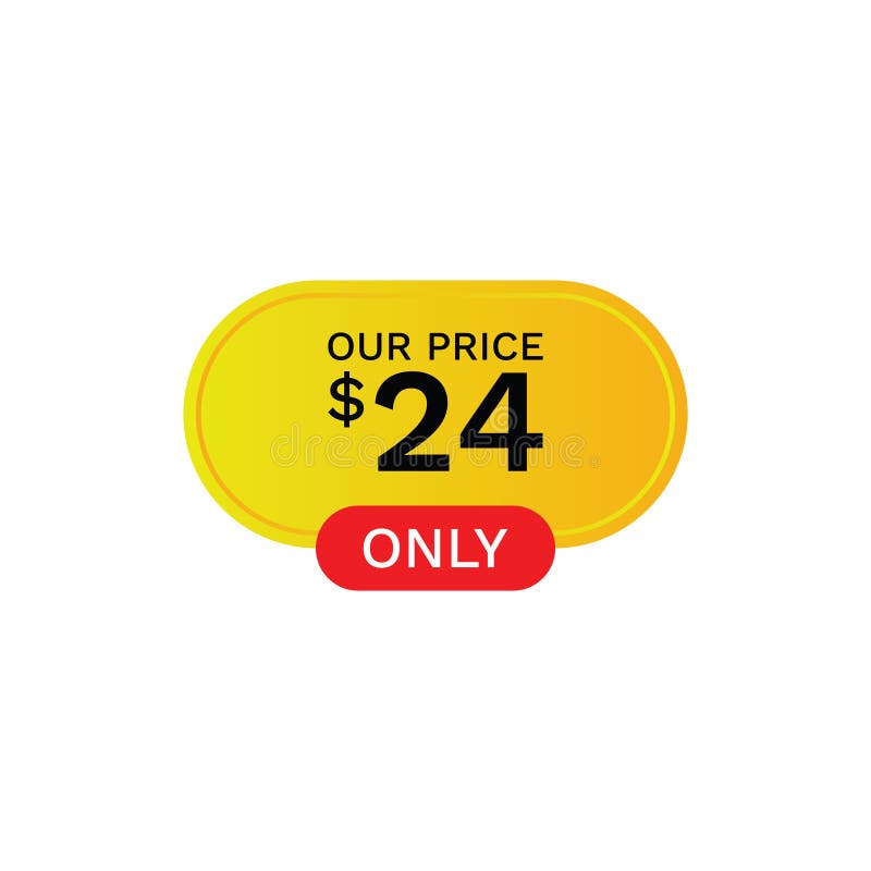 Our Price 24$ Dollar only, Label, Price Tag, Price Label, Discount ...