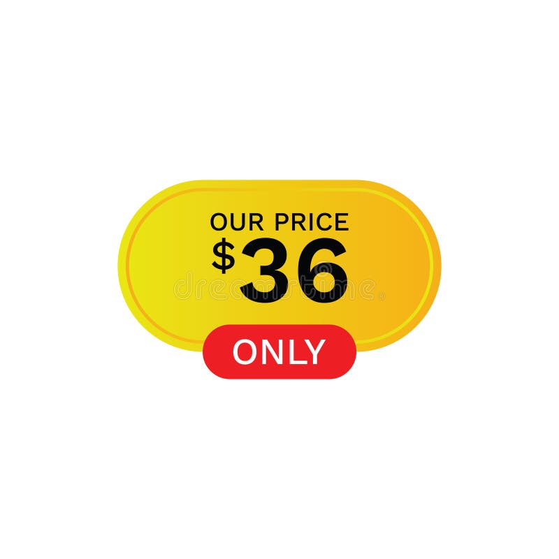 Our Price 36$ Dollar only, Label, Price Tag, Price Label, Discount ...