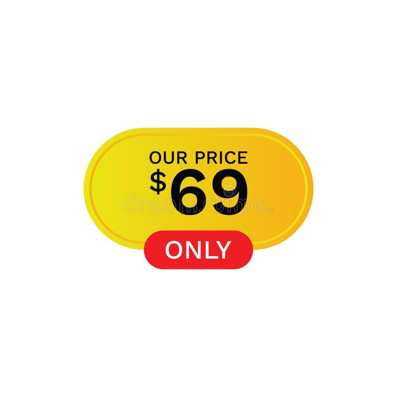 Our Price 69$ Dollar only, Label, Price Tag, Price Label, Discount ...