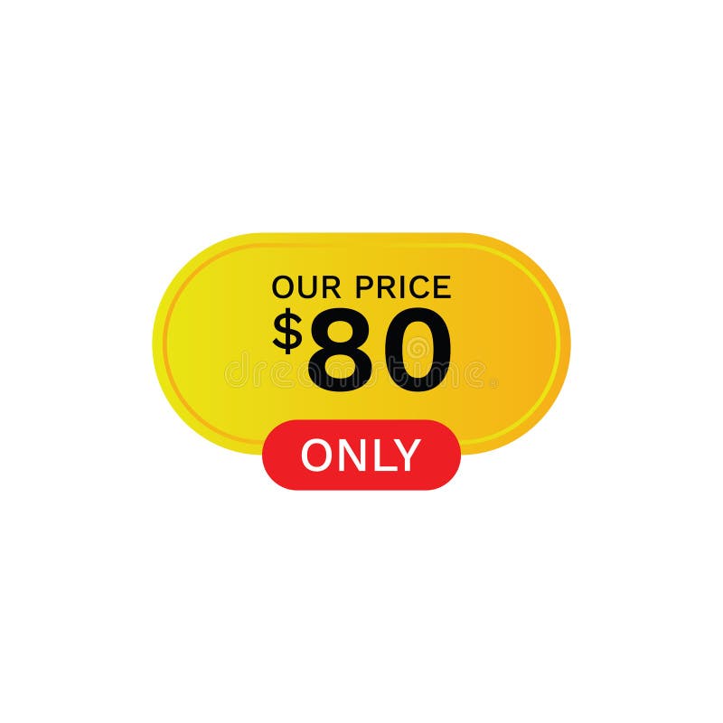 Our Price 80$ Dollar only, Label, Price Tag, Price Label, Discount ...