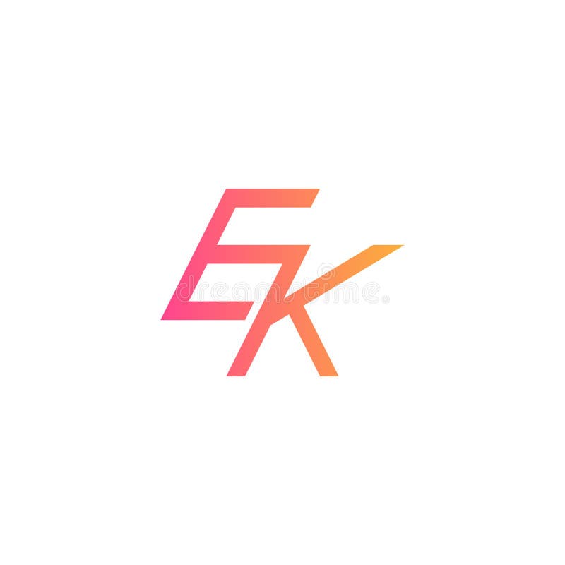 EK Logo, EK Monogram, Initial EK Logo, Letter EK Logo, Letter EK Icon ...